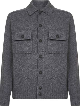 Paolo Fiorillo Homme, Vestes, Gris, Taille: XL Knit Jacket