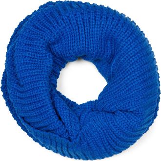 styleBREAKER Unisex Feinstrick Loop Schal einfarbig | Weicher elastischer Winter Schlauchschal in Feinripp Optik | Warmer Strick Loop f&uuml;r Damen und Herren, Royalbl