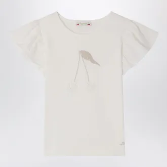 BONPOINT Emila wei&szlig;es Baumwoll-T-Shirt