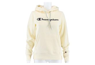 Champion Kapuzenpullover Hoodie Sweatshirt Big Logo Print (gef&uuml;ttert) beige Damen