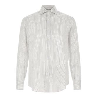 Brunello Cucinelli Gestreiftes Hemd mit Knopfleiste - - Shirts - Herren - Mehrfarbig - S