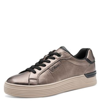 s.Oliver Damen Sneaker flach Low Top Elegant, Silber (Pewter), 40 EU