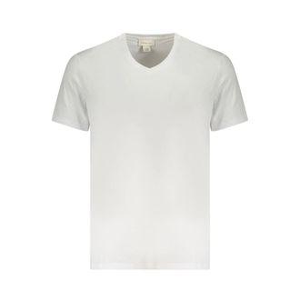 Calvin Klein Wei&szlig;es Baumwoll V-Ausschnitt Herren T-Shirt - - Tops - Herren - Wei&szlig; - XL