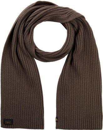 Camel Active Herren Schal aus Baumwoll-Mix Dunkelbraun, menswear-OS