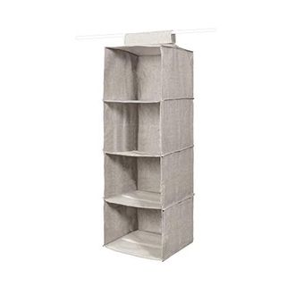 Compactor Organiseur de Pulls &agrave; 4 Niveaux Oxford - Gris - 30x30x94 cm