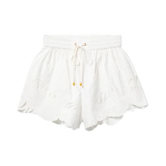 Zimmermann Mahon Embroidered Short - - Shorts - Damen - Beige - M