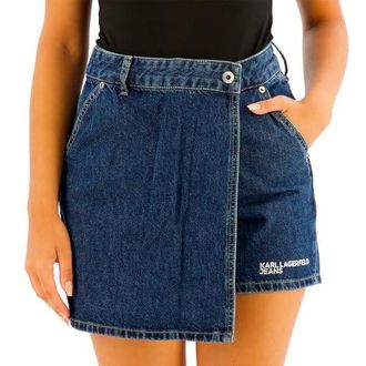 Karl Lagerfeld Karl Lagerfeld Jeans, Femme, JupeJupe en Jean, Coupe R&eacute;guli&egrave;re, Bleu, S