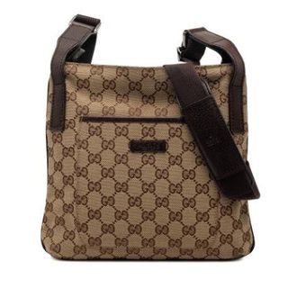 Gucci Sac bandouli&egrave;re en toile Pre-owned - Femme - Pre-owned - Brun - Taille: ONE Size