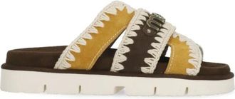 Mou Femme, Chaussures, Brun, Taille: 36 EU Suede Leather Sandales