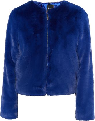 Faina Faux Fur Jacke Damen K&Ouml;NIGSBLAU