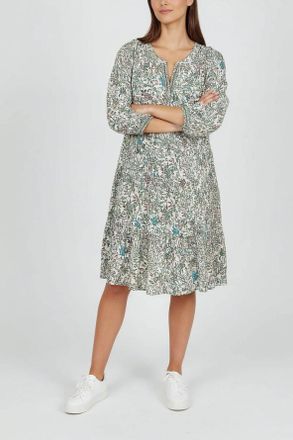 Gerard Darel Robe courte et droite &agrave; fleurs - JOSEPHINE - Naturel