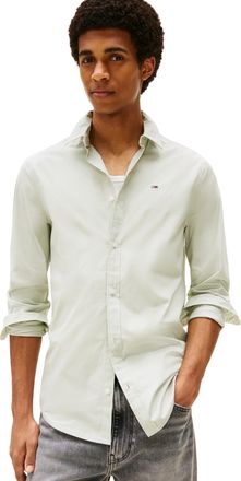 Tommy Jeans Herren TJM Original Stretch Dm0dm04405 L/S Shirt, Green (Misty Sage), XL EU