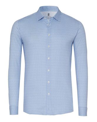 DeSoto Gemustertes Jerseyhemd mit Kentkragen in