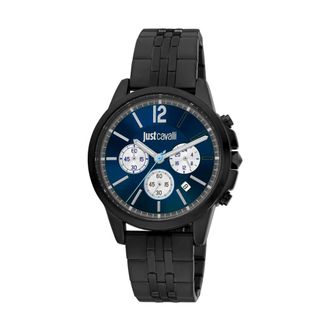Just Cavalli Homme, Accessoires, Noir, Taille: ONE Size Montre Homme Noire Quartz Analogique Mode