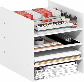 Furinno Cubicle W&uuml;rfel-Einsatz, 3-Ebenen Cube Organizer, 3-st&ouml;ckiges Regalzubeh&ouml;r, passend f&uuml;r Furinno Triple Thick Cubes und IKEA Kallax, f&uuml;r Aufbewahrung un