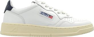 Autry Femme, Chaussures, Blanc, Taille: 36 EU Medalist Low Leather Baskets