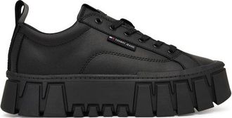 Tommy Jeans Sneakers Tjw Vulc Flatform Leather EN0EN03008 Schwarz