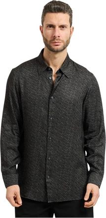 A|X Armani Exchange Homme, Chemises, Noir, Taille: L Chemise en tissu technique