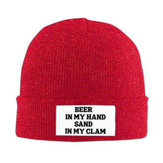 Generic Bi&egrave;re &Agrave; La Main, Sable dans La Bouche Unisex Bonnets Hiver Respirant Bonnet De P&ecirc;cheur Coupe-Vent Skull Cap pour Course &Agrave; Pied Cyclisme Toutes Les Sai