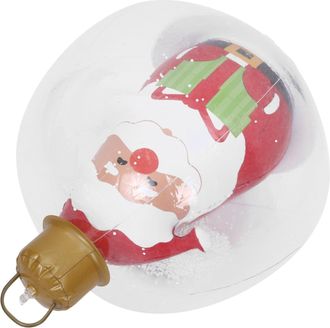 DOITOOL Beleuchtete Aufblasbare Weihnachtskugel Mit Sockel Große Aufblasbare Kugel Für Weihnachtlichen Garten Aufblasbarer Für Draußen