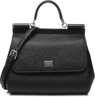 Dolce & Gabbana Femme, Sacs, Noir, Taille: ONE Size Large Sicily Handbag