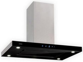 Klarstein Klarstein - Valeria Inselabzugshaube 90cm 650m&sup3;/h Abluft Touch led Glas Edelstahl