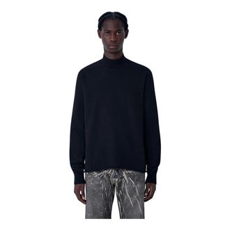 Rick Owens Baumwolljersey Hochgeschlossener Sweatshirt - - Sweatshirts & Hoodies - Herren - Schwarzk - S