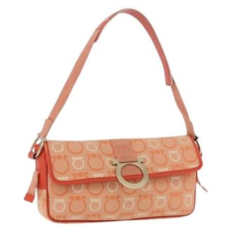 Ferragamo Pre-owned Canvas Shoulder Bag - - Pre-owned - Damen - Orange - ONE SIZE
