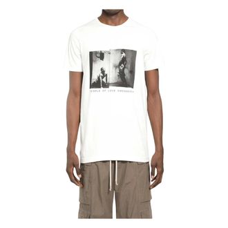 Rick Owens Homme, Tops, Blanc, Taille: M Level T-Shirt