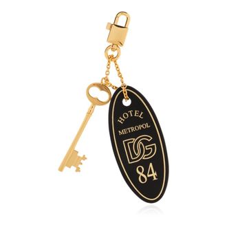 Dolce & Gabbana Femme, Accessoires, Jaune, Taille: ONE Size Porte-cl&eacute;s Gland en Cuir de Veau