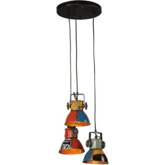 vidaXL Lampe suspendue 25 W multicolore 30x30x100 cm E27 vidaXL