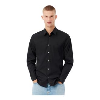 Lacoste Homme, Chemises, Noir, Taille: L Chemise en popeline stretch