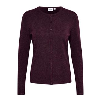 Saint Tropez MilaSZ R-Neck Cardigan - Femme - Pulls - Brun - Taille: 38 FR