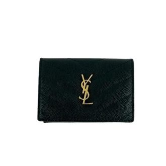 Saint Laurent Pre-owned Leder Trifold-Geldb&ouml;rse - - Pre-owned - Damen - Schwarzk - ONE SIZE