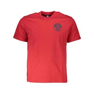 North Sails Homme, Tops, Rouge, Taille: XL Short Sleeve Crew Neck T-Shirt