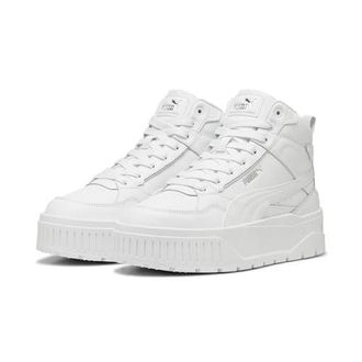 Puma Women Karmen II Idol Mid Sneaker, PUMA White-PUMA White-PUMA Silver, 39 EU