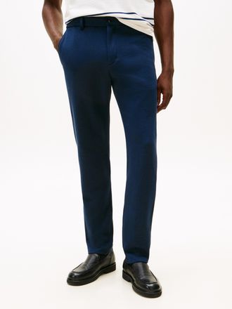 Tommy Hilfiger Stoffhose TOMMY HILFIGER HARLEM TWO TONE, Herren, Gr. 32, L&auml;nge 32, desert sky, Web, Obermaterial: 100% Baumwolle, Hosen Stoffhose, Pique, tapered fit