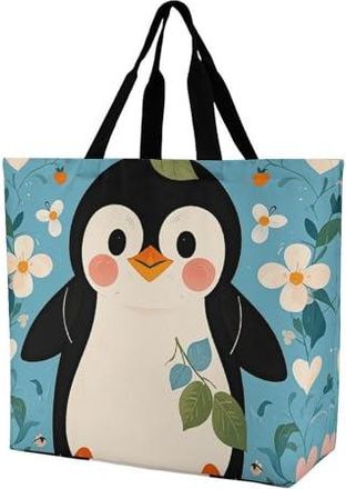 Generic Joli Imprim&eacute; Pingouin Sac A Main Femmes D&eacute;contract&eacute; Tote Bag Imperm&eacute;able Sac A Main Femme Pour Travail Gym Quotidienne