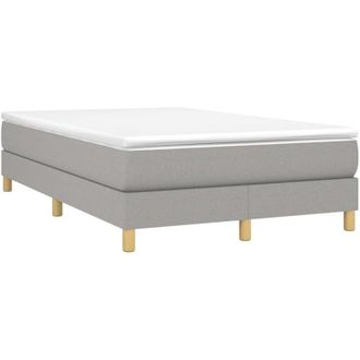 vidaXL Sommier &agrave; ressorts de lit Gris clair 120x200 cm Tissu