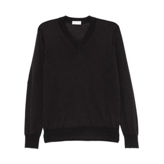 Paolo Pecora Pull &agrave; col en V - Homme - Pulls - Brun - Taille: L