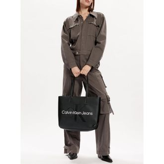 Calvin Klein Jeans Handtasche Calvin Klein Jeans Sculpted Shopper29 Mono K60K610276 Schwarz