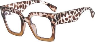 Generic Monture de lunettes surdimensionnée pour homme et femme, monture de lunettes dordinateur, thé Lion 2026