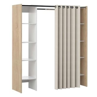 Symbiosis Aufbewahrungsschrank, Eiche und Ecru, 2 Spalten