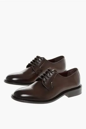 Corneliani Brushed Leather Derby Shoes size 39