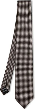 Tom Ford Homme, Accessoires, Multicolore, Taille: ONE Size Cravate en soie avec micro-losanges