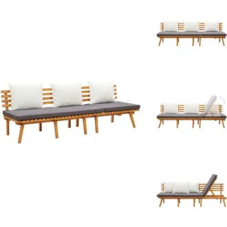 vidaXL Garten-Tagesbett 200x65 cm Akazie Massivholz - Outdoor M&ouml;bel - Gartenm&ouml;bel - Holz Gartenbank - Relax Liege - Sonnenbad