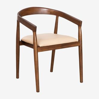 Sklum Sklum - Packung mit 2 Visby-Esszimmerstühlen aus Leder Vintage beige