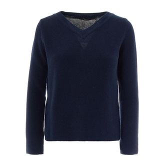 Max Mara Femme, Pulls, Bleu, Taille: 40 FR V-neck Tricots