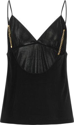 Saint Laurent Cassandre Chain Tank Top - Black