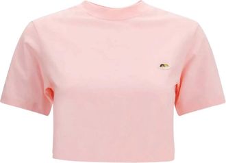 Fiorucci Femme, Tops, Rose, Taille: 42 FR Angel Patch Cropped T-Shirt